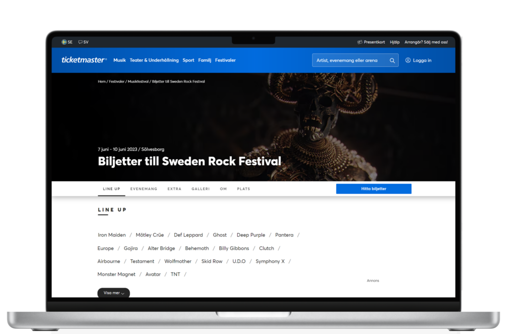 Artistsiden - slik fungerer den - Ticketmaster NO