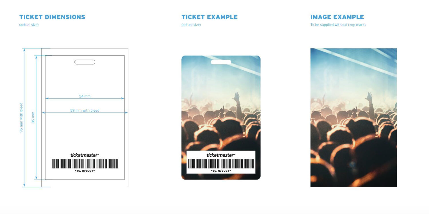Materialspesifikasjoner - Ticketmaster NO